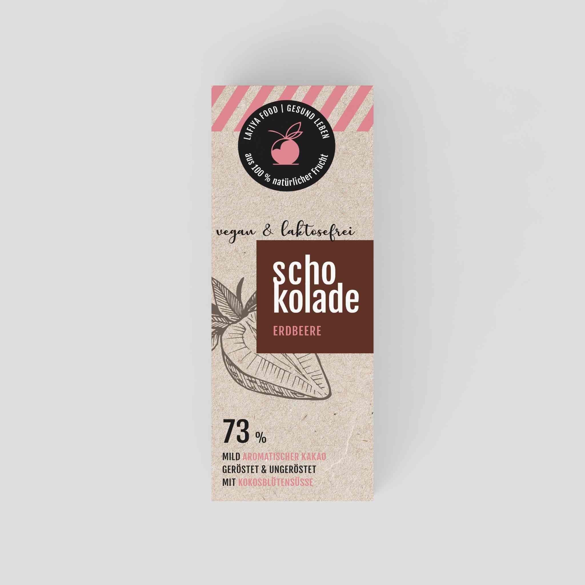 Bio Schokolade Erdbeere | Schokolade ohne Zucker Zusatz – lafiya-food