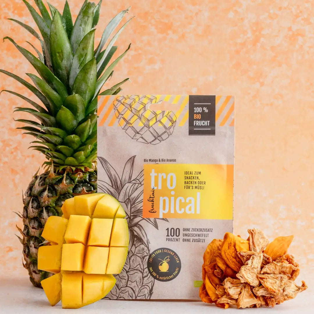 Tropical Bio-Fruchtmix – Mango & Ananas, ungeschwefelt & ohne Zucker ...