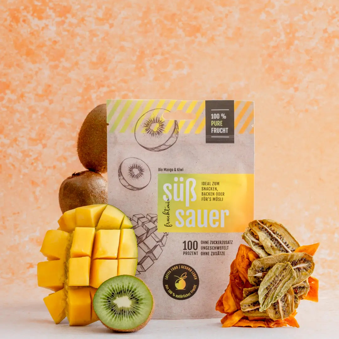 Süß-Sauer Fruchtmix – Bio Mango & Kiwi, ungeschwefelt & ohne Zucker ...